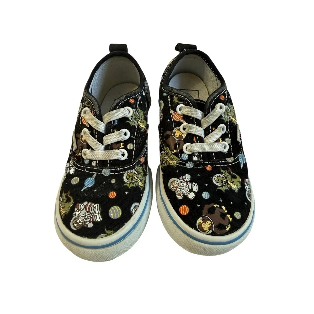 Vans | Shoes | Vans Authentic Cosmic Zoo Glow In The Dark Shoes Pull On ...